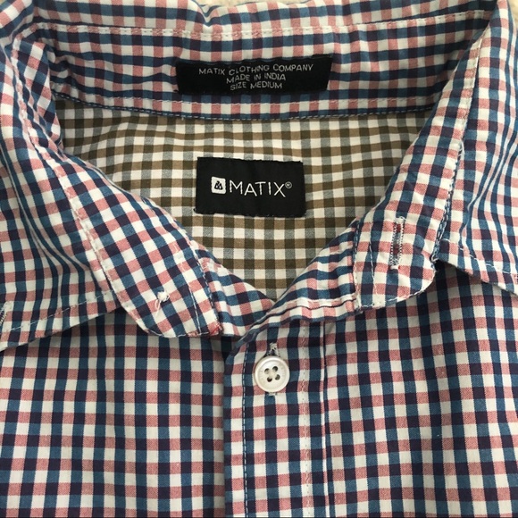 Matix Clothing Company | Shirts | Mens Matix Gingham Slim Fit Shirt ...